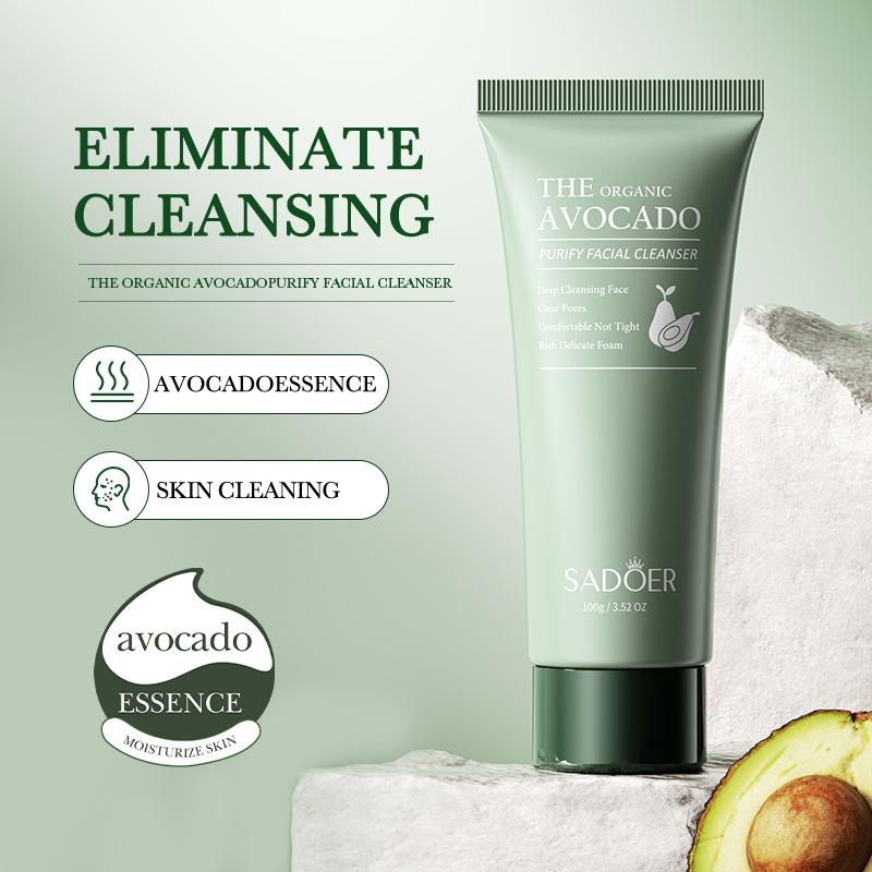 SADOER Avocado Skin Care Product Set Cleaning Nourishing Moisturizing ...