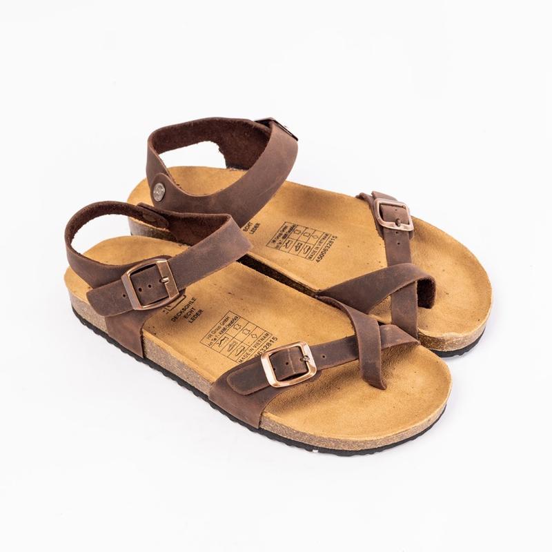 Back-strap flip-toe sandals Rice husk Leather Sandals CODE 14 - TikTok Shop Philippines