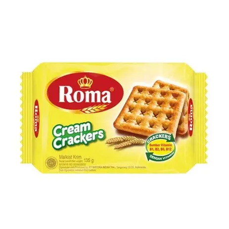 Roma Malkist Cream Crackers Malkist Cracker Keju Manis Cappuccino ...