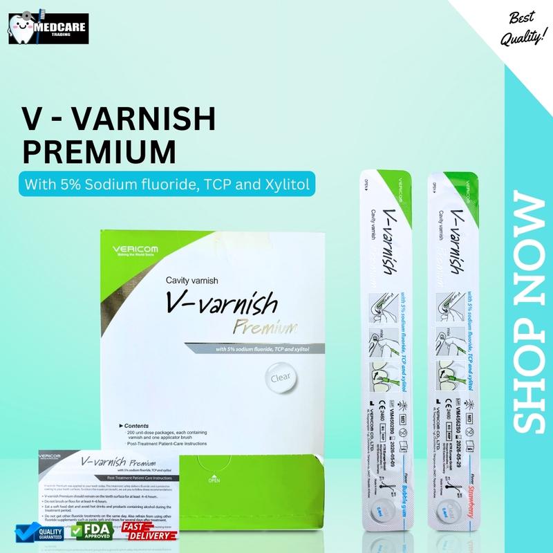 DENTCARE V-varnish Premium Clear Cavity Varnish with 5% Flouride ...