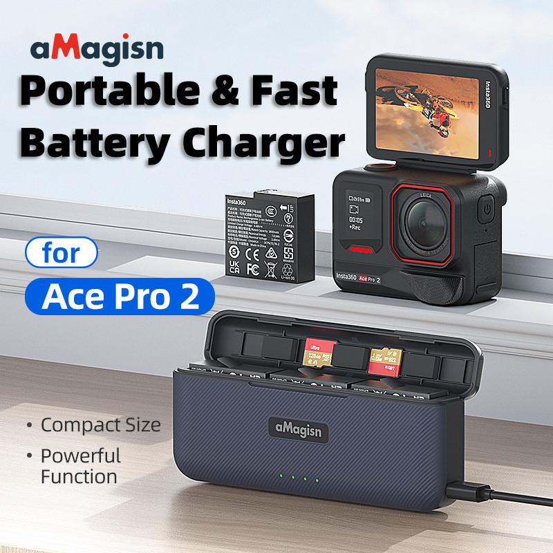 Pengecas Bateri Caj Cepat, aMagisn, untuk Insta360 Ace Pro 2 - TikTok ...