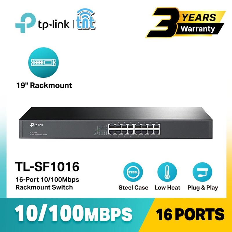 TP-Link TL-SF1016 16-Port 10/100 Rackmount Switch Desktop Network ...