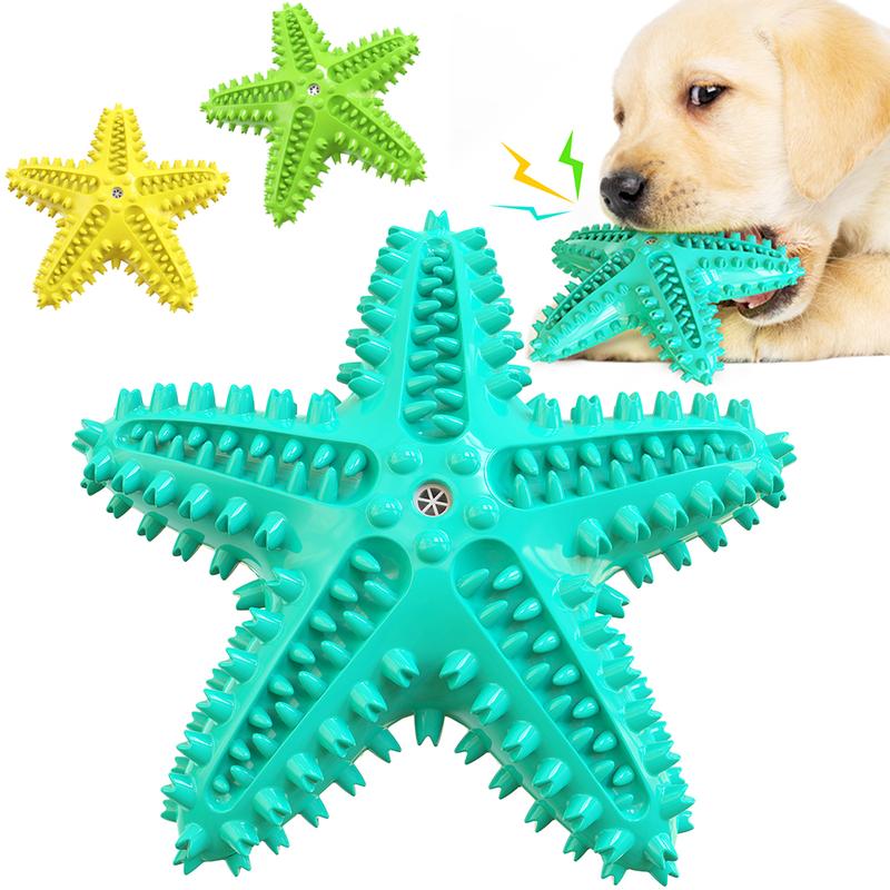 Dog Voice Toy Starfish Teeth Cleaning Bite Resistant Water Pet Toy Dog ...