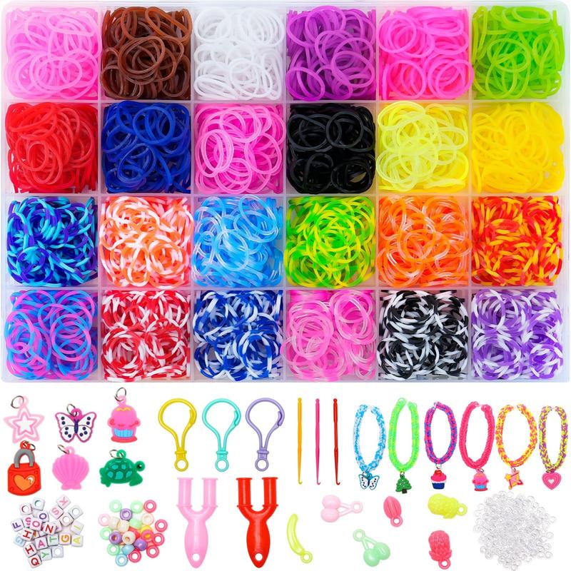24 Colors Rubber Band Bracelet Kit, Loom Bracelet Making Kit - TikTok Shop