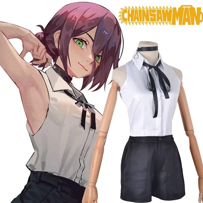 Reze Chainsaw Man Cosplay Sleeveless Shirt Costume Set Anime - TikTok ...