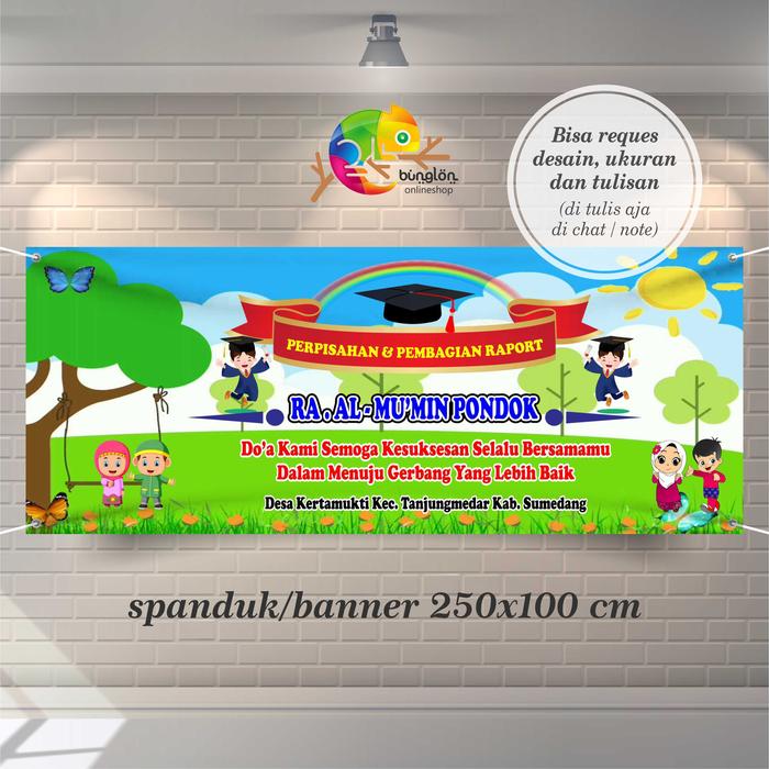 Jual Size 250x100 Cm, Spanduk Banner Perpisahan, Kenaikan Kelas, Wisuda ...