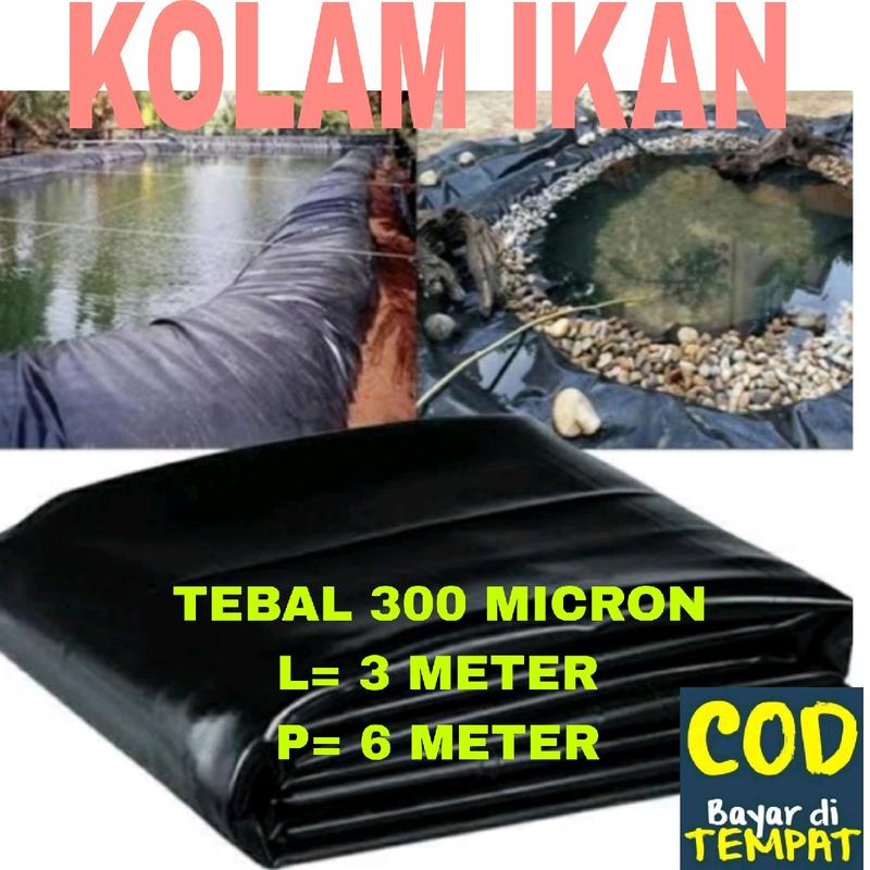 Terpal Hdpe Geomembran Ukuran 6x3 Meter Tebal 300 Micron ( kolam ikan ...