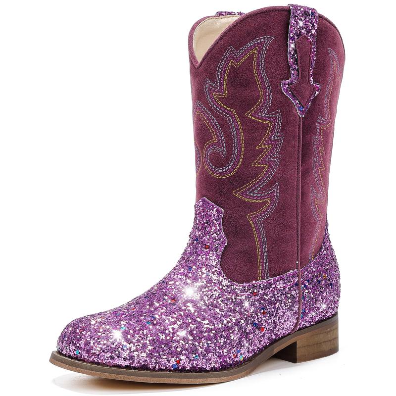 Motasha Toddler Girls Cowgirl Boots Western Glitter Cowboy Boot ...