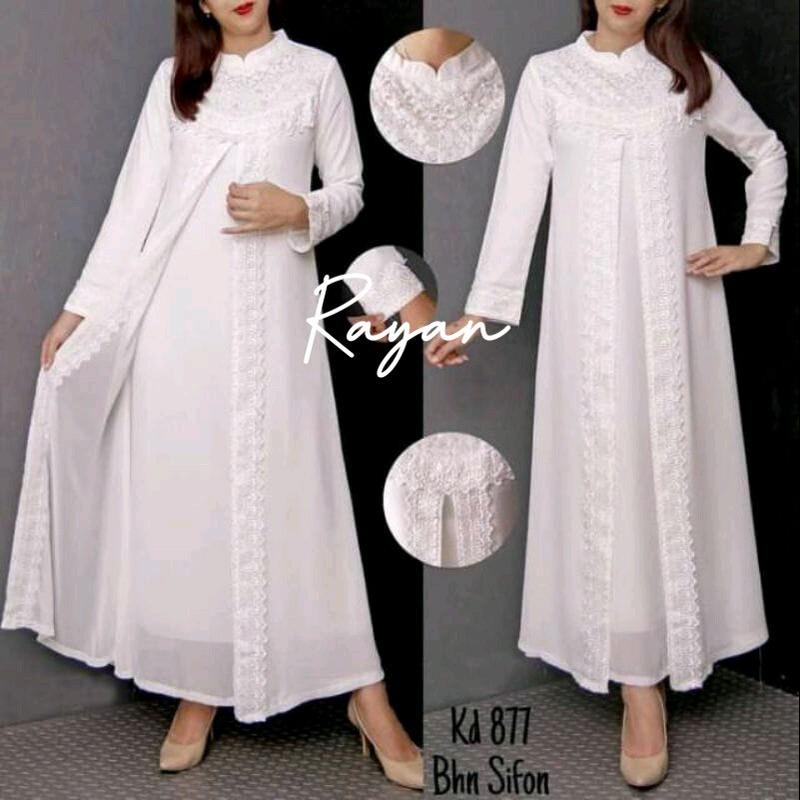 gamis putih tulang gamis lebaran gamis manasik gamis umroh gamis - Shop ...