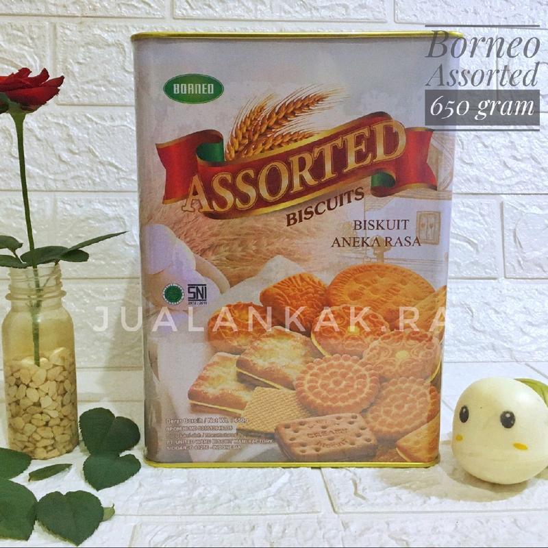 Biskuit Kaleng Borneo Assorted UBM 650 gram - Shop | Tokopedia