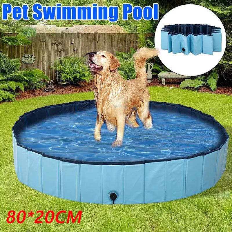 Outdoor Bathing Foldable Pet Swimming Pool Portable Dog Pool - TikTok ...