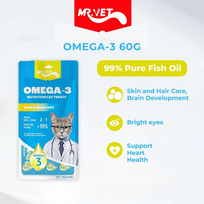 Mr. Vet Omega-3 Supplement TREATS 60g (15gx4) - Help to Improve ...