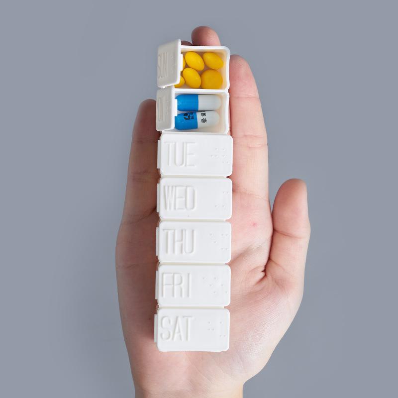 Creative Storage Small Medicine Box Long Braille Portable Pill - TikTok ...