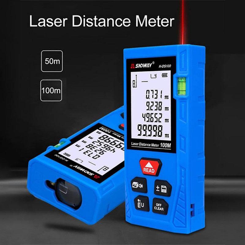 Laser Distance Meter 50M/100M Dual Laser Distance Meter Bidirectional ...