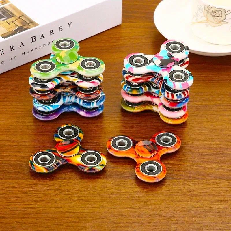 Gasing Tangan, Berwarna-warni, Gasing EDC, Gasing Pelangi, Mainan Anti ...