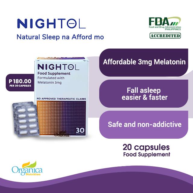 [Melatonin for Fast Sleep] Nightol Pure 3mg Melatonin Supplement ...
