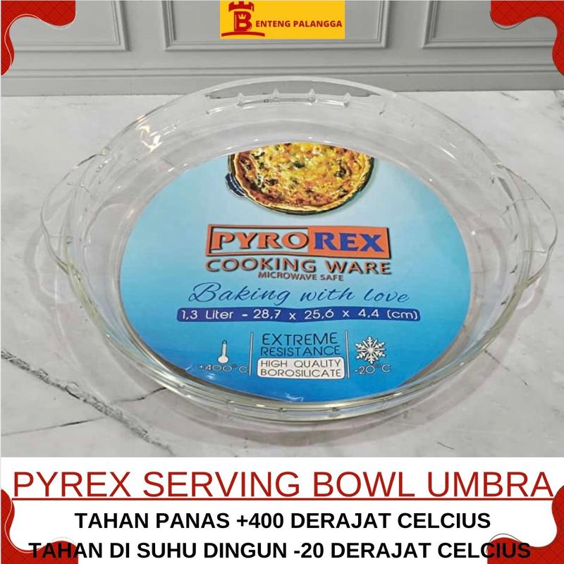 piring baking pyrorex serving bowl kaca premium tahan panas sampai ...