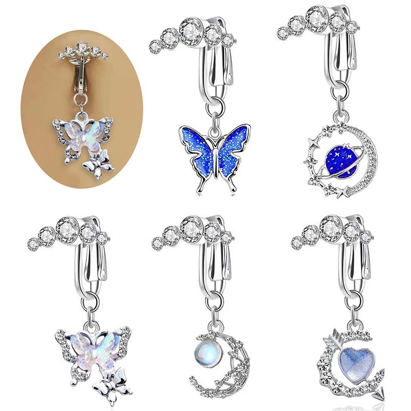 Cincin Perut Palsu, Cincin Pusar Berjuntai, Untuk Wanita, Rekaan ...