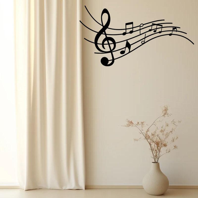 Beautiful Musical Notes Sign Metal Music Wall Decor. Modern Style ...