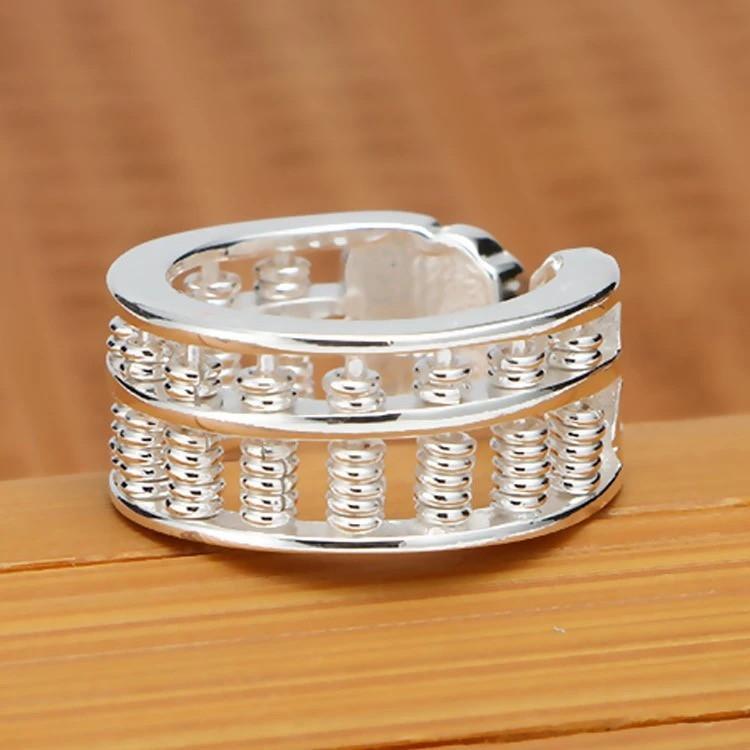 Men and Women Lucky S925 Sliver Abacus Ring Opening Ring Can - TikTok ...