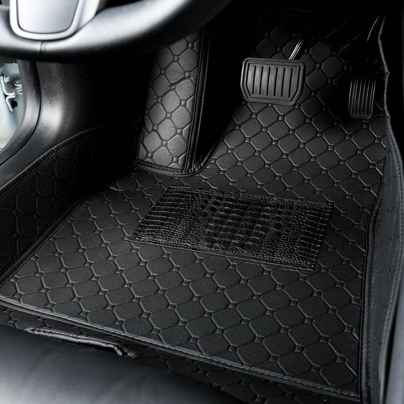 Car Floor Mat, 3 Counts/set PU Leather Car Front & Rear Floo - TikTok Shop