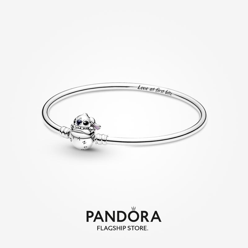 Pandora x Disney Stitch Biting Clasp Moments Bangle Silver Bangles ...