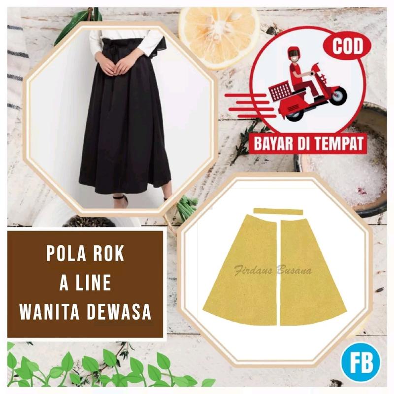 【COD】Pola Rok A Line Dewasa | Pola Instan Rok | Pola Jiplak Rok - Shop ...