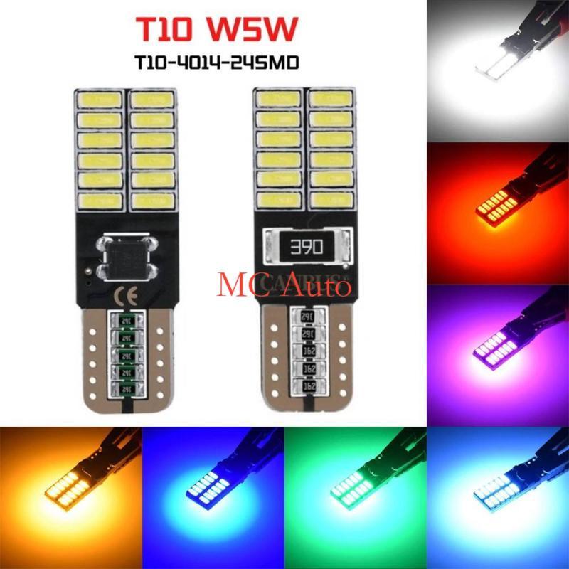 5PCS T10 LED W5W 24smd Canbus Tail Light T10 Bulb License Plate ...