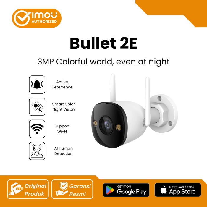 Promo IMOU BULLET 2E 3MP FHD 2K WIRELESS CCTV IP OUTDOOR WIFI 6 FULL ...