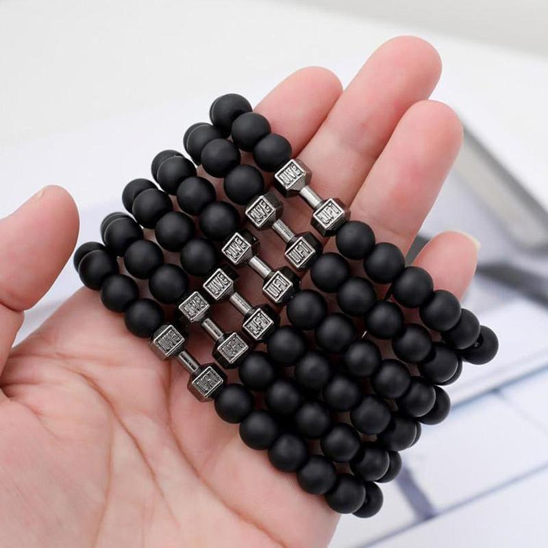 Gelang Manik Dumbbell Gim, Batu Alamiah, Beban Tenaga Barbel - TikTok ...