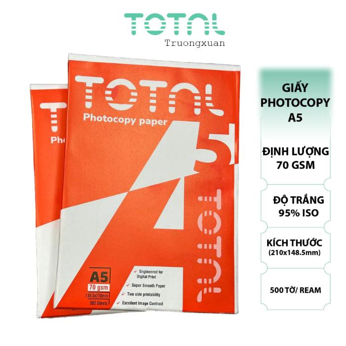 Giấy in A5 TOTAL định lượng 70 gsm x 500 tờ giấy in, giấy photocopy ...