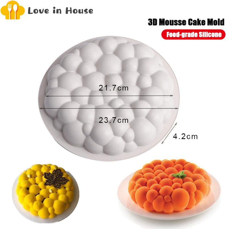 Silicone Mousse Cake Mold, 3D Dessert Molds Baking Silicone Molds ...