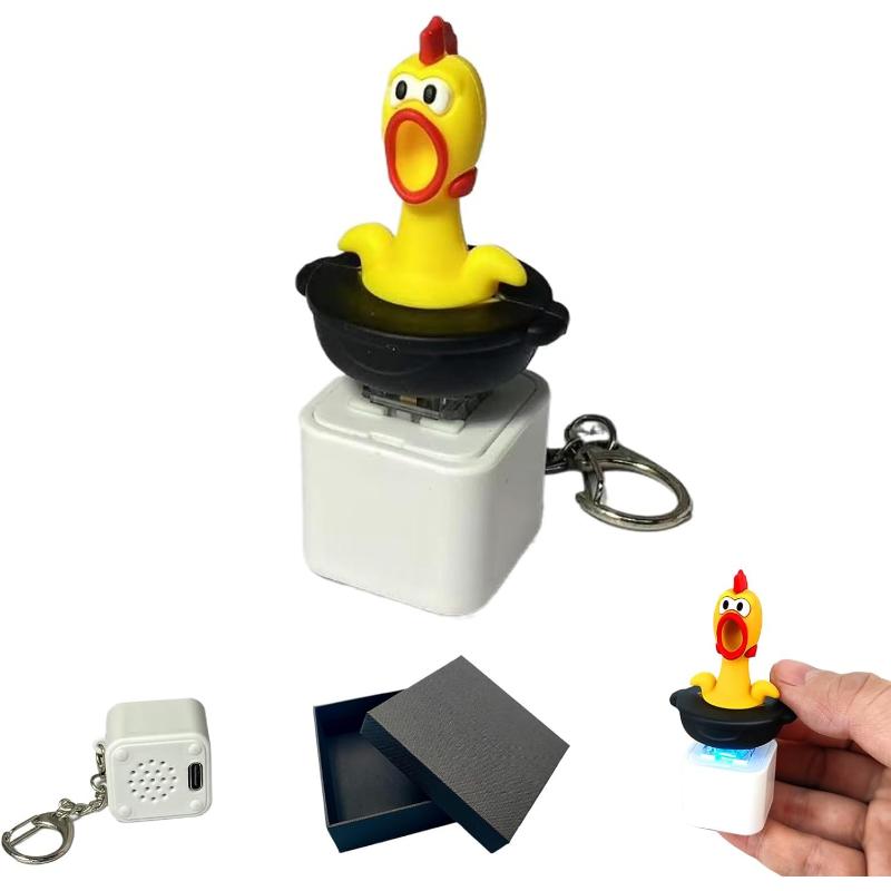 Quacking Duck Keychain,Rechargeable Quacking Duck Stress Reliever ...