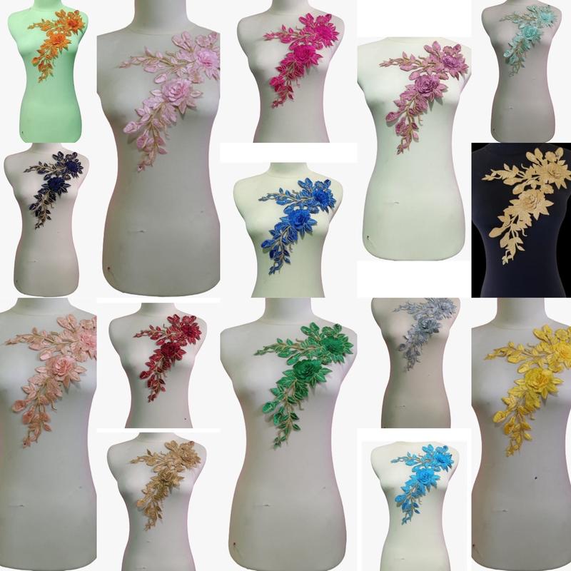 Renda dada bunga bordir kombinasi mas - Shop | Tokopedia