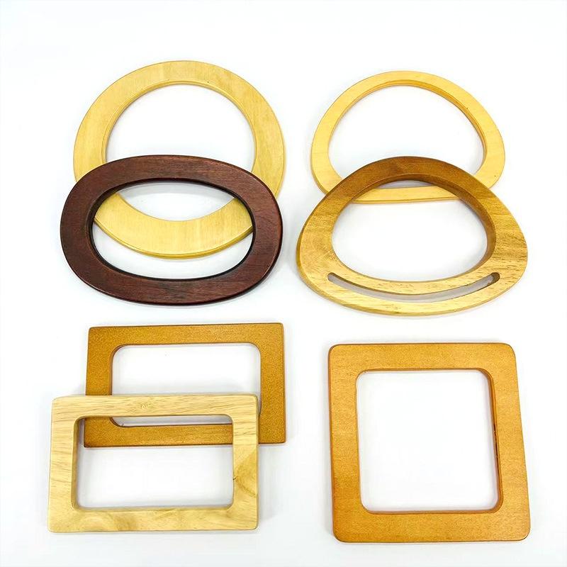 1 pair (2pcs) DIY bag accessories Wooden / Bamboo Bag Handle Wood ...