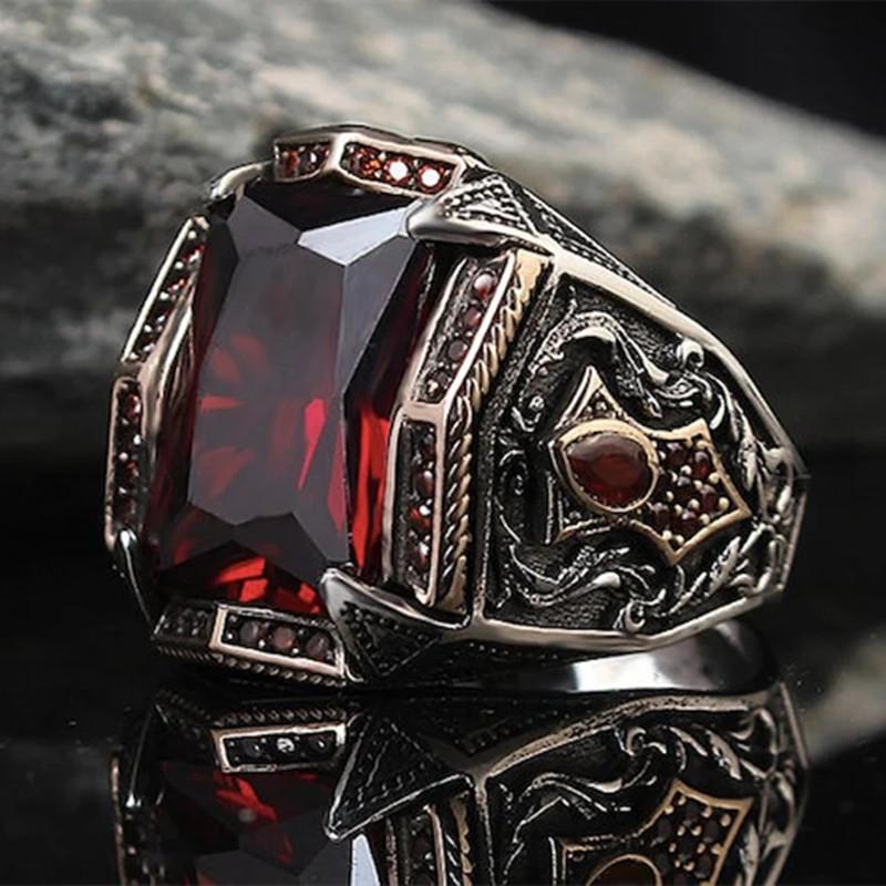 Cincin Signet Turki, Buatan Tangan, Gaya Vintaj, Untuk Lelaki dan ...