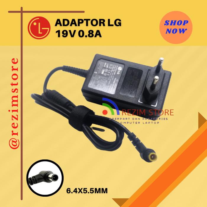 Jual AC Adaptor Charger TV monitor LG 19v 0.8A colokan pin jarum Led ...