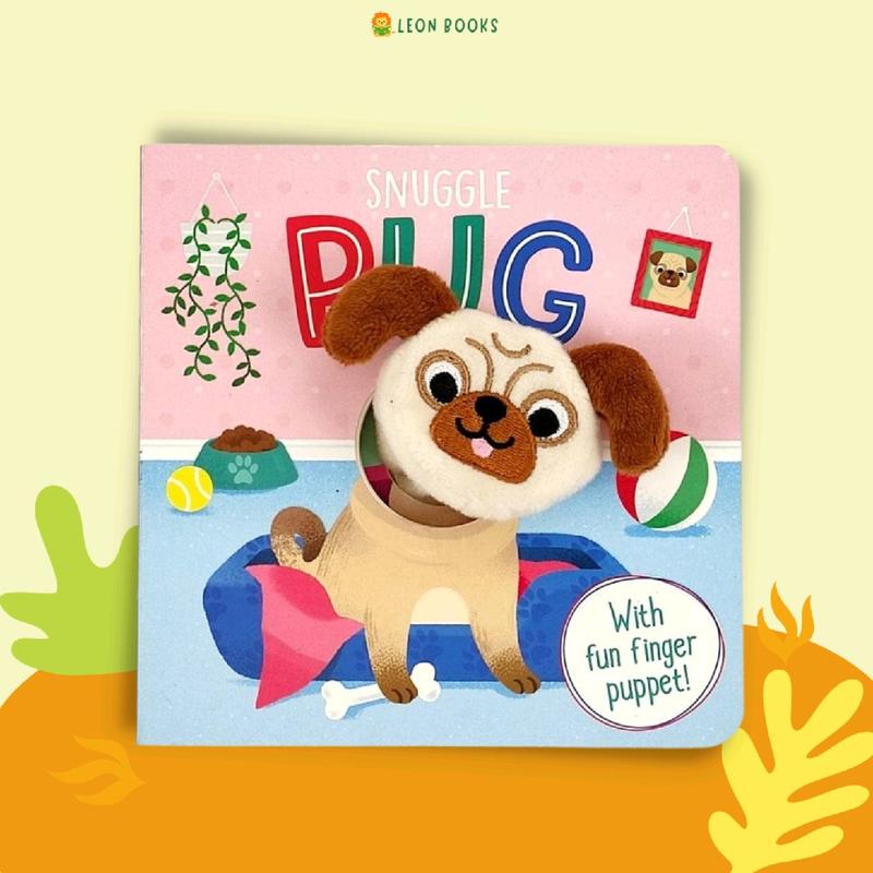 ORIGINAL Snuggle Pugs Board Book with Finger Puppet - Shop | Tokopedia