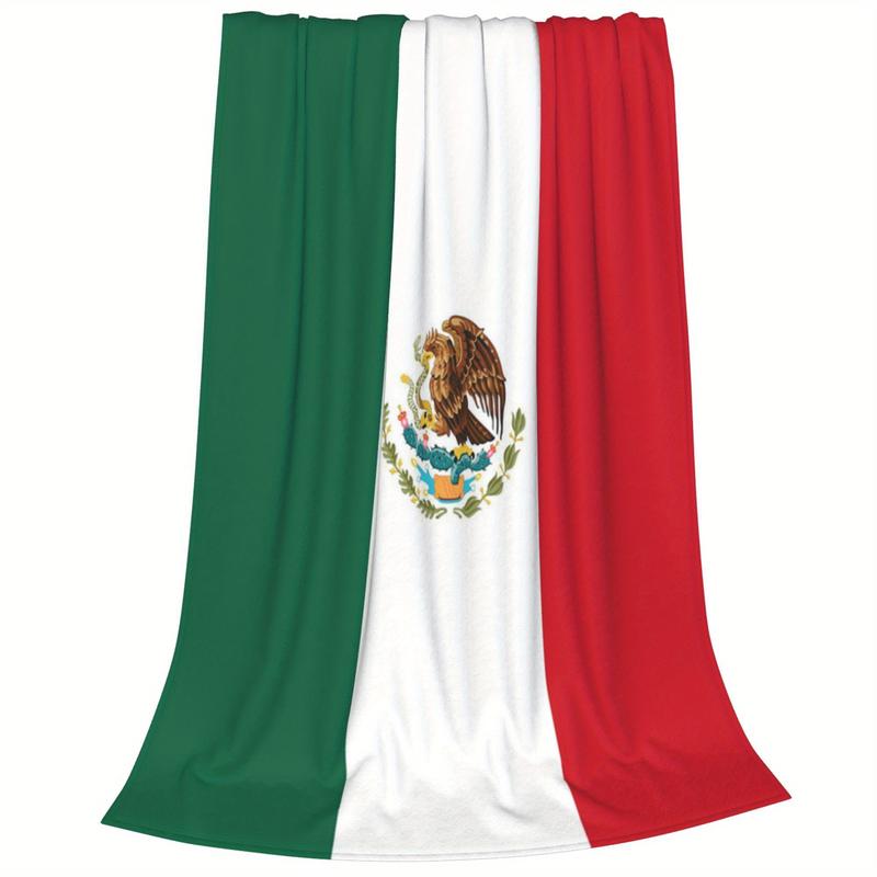 Mexican Flag Flannel Printed Blanket Soft Cozy Fuzzy Plush Comfy Mexico ...