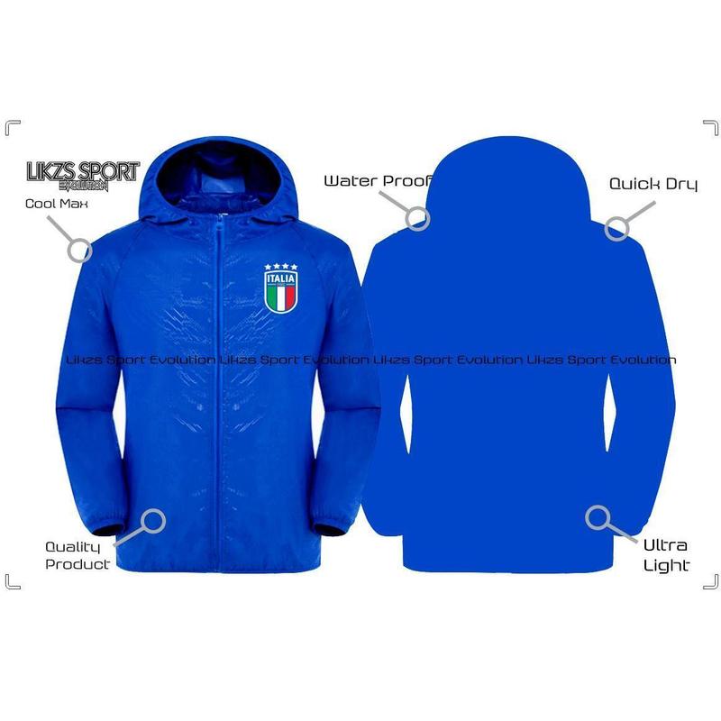 Italy Football Windbreaker Ultra-Light Football Futsal Team Wear ...