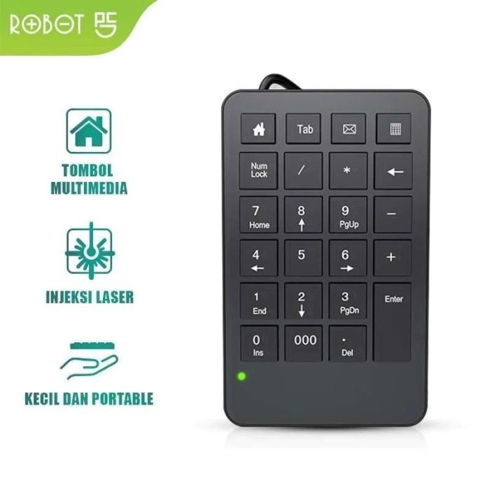 Jual ROBOT RK01 Wired Numeric Keypad Black Tombol Multimedia ...