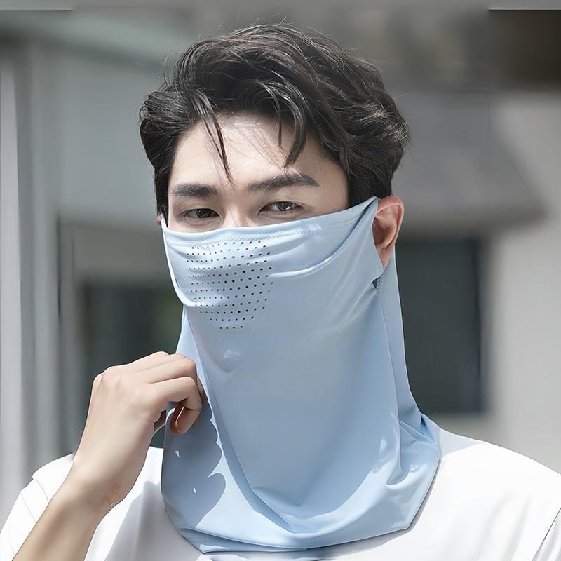 Summer Sunscreen Ice Silk Mask Neck UV Protection Face Cover - TikTok ...