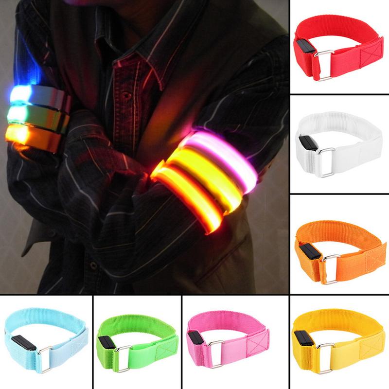 LED Night Running Lights USB Rechargeable Lighted Armband Safety Sports ...