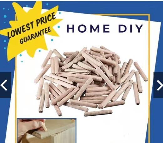 100PCS 8MM X 60MM WOOD WALL PLUG / WOOD DOWEL / WOOD PIN Hardware ...