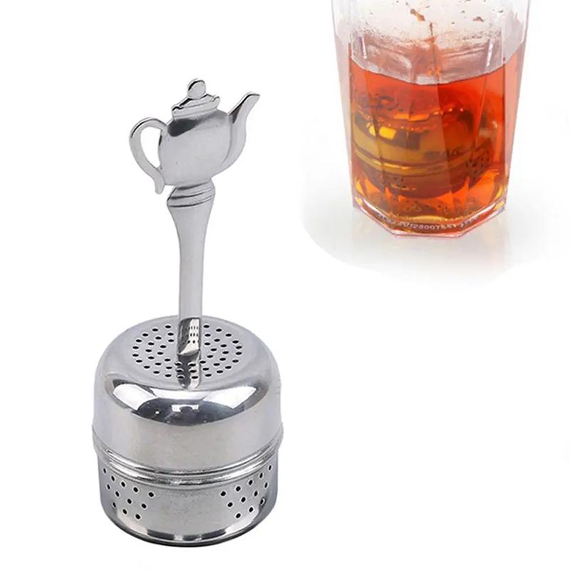 Stainless Steel Tea Infuser Strainer Cylindrical Tea Leak Spice ...