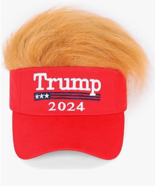 Laimis Trump 2024 Embroidered Wig Hat - Make America Great Again Cap ...