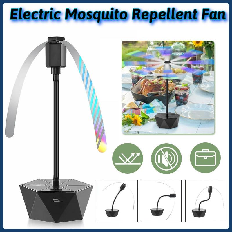 Kipas Penghalau Nyamuk, Automatik, Dikuasakan Bateri / USB, Berputar ...