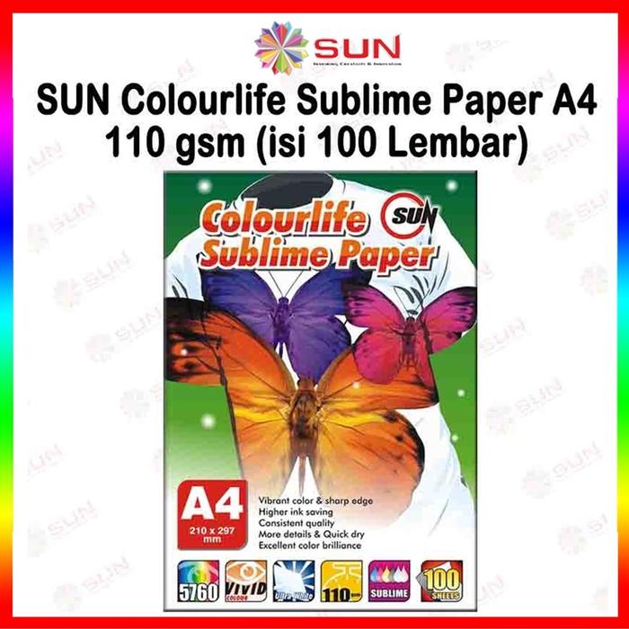 Jual Kertas Sablon Sublim Transfer Paper F4 / A4 / A3 110 Gsm - SUN ...