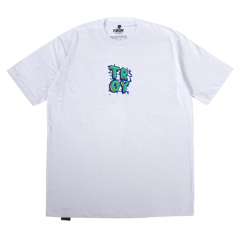 Troy Company Tshirt Kaos Putih Brick Wall Green MT 2083 - Shop | Tokopedia