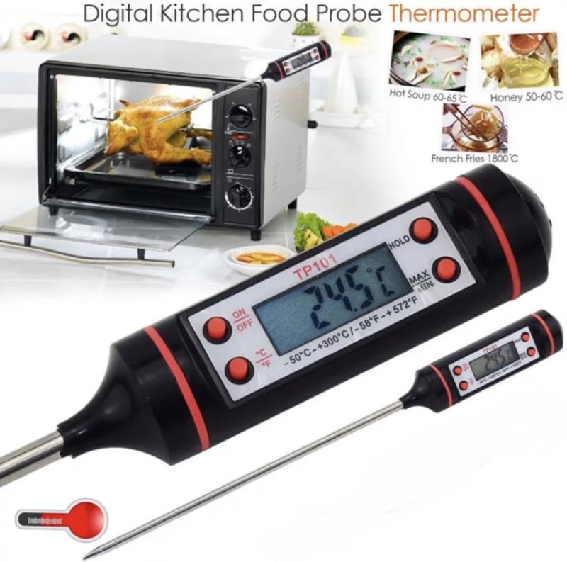 Termometer Tusuk Daging Pengukur Suhu Makanan Thermometer Digital ...